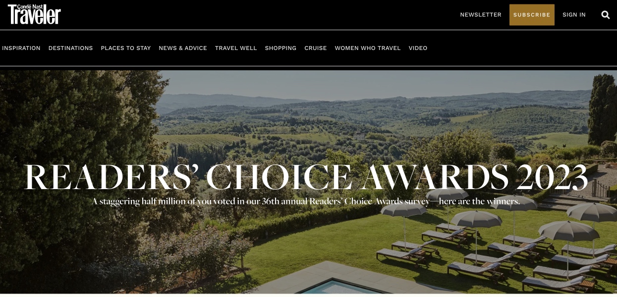 Ultimate List of Travel Awards and Nominations